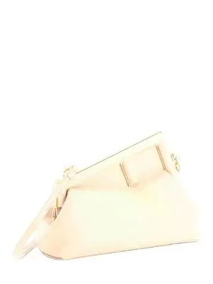 Fendi First Bag Leather Small Clutch Bag - Neutrals