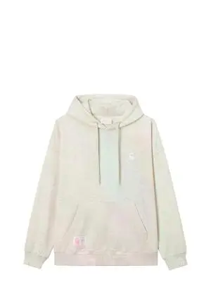 FINGERCROXX Cotton Hooded Top With Logo Embroidery - Neutrals