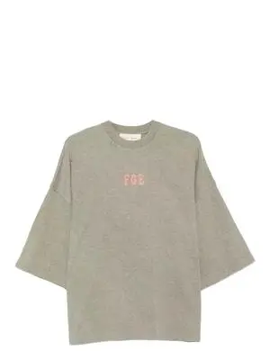 Fear Of God Logo-print Round-neck T-shirt - Green