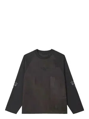FIVE CM Raglan-sleeve Graphic-print T-shirt - Grey