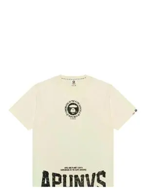 AAPE BY *A BATHING APE Logo-print Cotton T-shirt - Neutrals