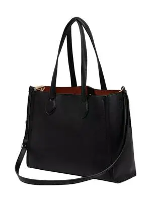 TWINSET Textured Logo-plaque Tote Bag - Black