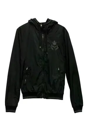 Dolce & Gabbana Hooded Bomber Jacket - Black