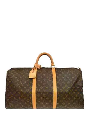 LOUIS VUITTON Keepall 60 Monogram Travel Bag - Brown