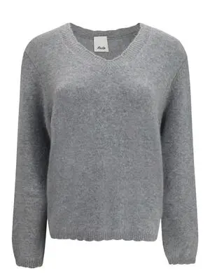 ALLUDE Jil Sander V-neck Oversized Sweater - Grey