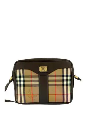 Burberry 20th Century Haymarket Check Canvas Crossbody Bag - Neutrals