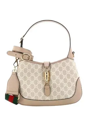 Gucci Jackie 1961 Gg Coated Canvas Small Hobo Bag - Neutrals