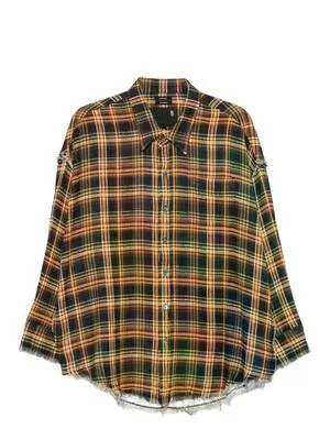 R13 Check-pattern Shirt - Orange