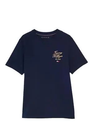 Tommy Hilfiger Logo-embroidered T-shirt - Blue