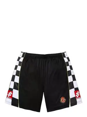 Supreme Checkerboard Soccer Shorts - Black