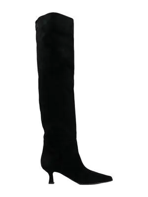 3JUIN Calf Leather Knee-length Boots - Black