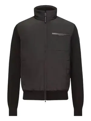 Moncler Padded Rib-knit Cardigan - Black