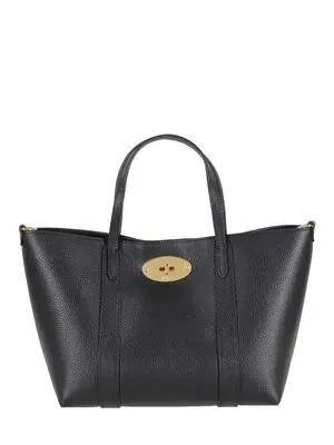 Mulberry Bayswater Mini Tote Bag In Grained Calf Leather With Removable Strap - Black