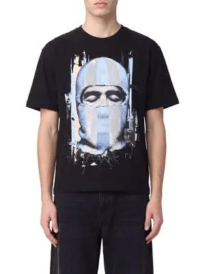 IH NOM UH NIT Crewneck Cotton T-shirt With Graphic Print And Slogan - Black