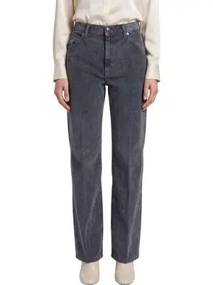 HAIKURE Clara Mid-rise Flared Corduroy Jeans - Grey