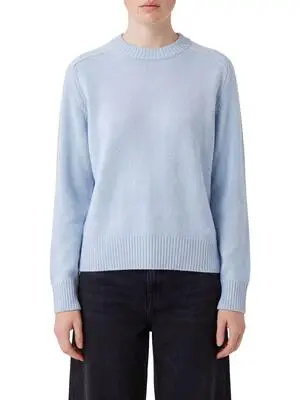 Loulou De Saison Pure Cashmere Crewneck Sweater - Blue