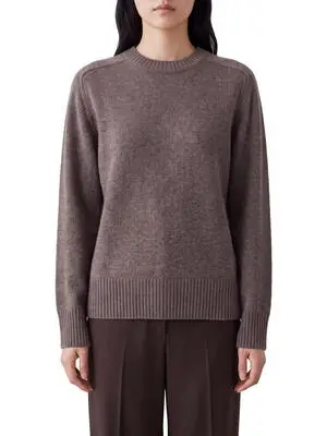 Loulou De Saison Pure Cashmere Crewneck Sweater - Brown