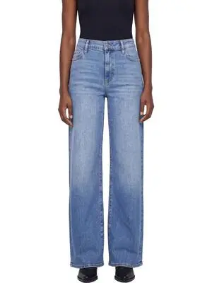 FRAME Frame Le Slim Palazzo High-Rise Wide-Leg Jeans In Denim Blue 1
