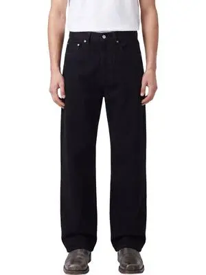 Our Legacy Five-pocket Straight Fit Jeans In Cotton Denim - Black