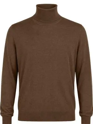 TOM FORD Turtle-neck Wool Jumper - Brown Light