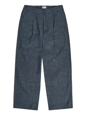 Nn07 Kay Pleated Cotton Trousers - Grey