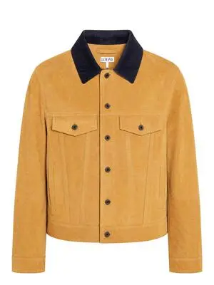 Loewe Suede Corduroy Collar Jacket - Camel