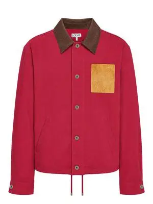 Loewe Loewe Corduroy-Collar Cotton Jacket Red