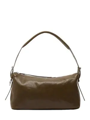 LEMAIRE Belted Baguette Leather Shoulder Bag Tan