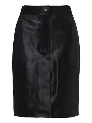 Loulou De Saison Debi Calf Hair Miniskirt - Black