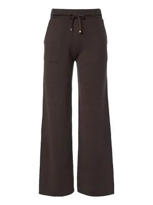 Eleventy Knitted Cashmere Wide-leg Pants - Brown