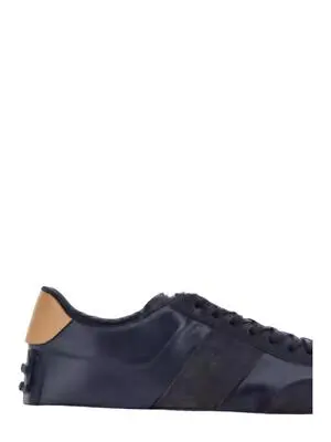 TOD'S Panelled Leather Sneakers - Blue