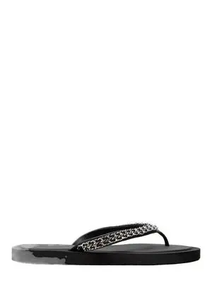 Tory Burch Kira Chain-link Flip-flops - Black