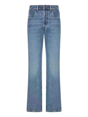 Miu Miu Light-wash Denim Flare Jeans - Blue