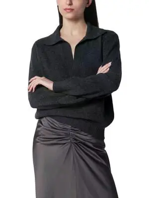 Victoria Beckham Knitted Polo Sweater - Grey