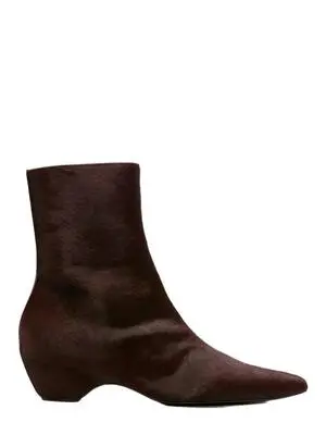 Khaite Sybil Wedge-heel Ankle Boots - Red