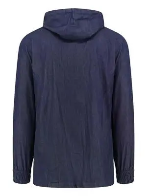 Kiton Zip-up Drawstring Lightweight Jacket - Blue