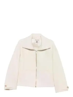 SEMICOUTURE Zip-up Button-cuff Jacket - Neutrals