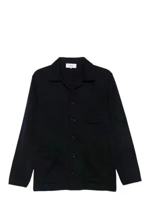 LARDINI Button-up Patch-pocket Jacket - Blue