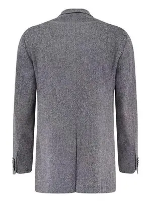 Tagliatore Herringbone Double-breasted Blazer - Grey