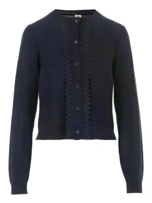 THE GARMENT Bergen Scalloped-trim Cardigan - Blue