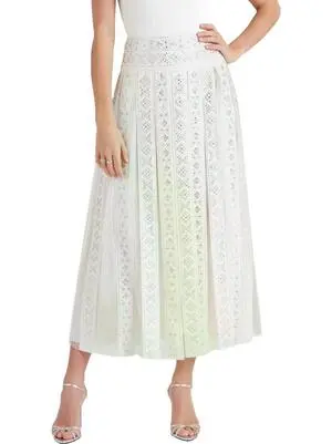 TEMPERLEY LONDON Gallantry Pleated Midi Skirt - Neutrals