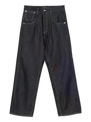 Sofie D'hoore Contrast Stitch Wide-leg Jeans - Blue