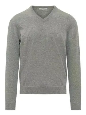 Malo V-neck Cashmere Sweater - Grey