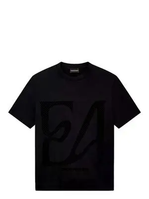 Emporio Armani Logo-print Short-sleeve T-shirt - Black