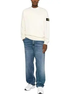 Stone Island Logo-patch Sweatshirt Neutrals