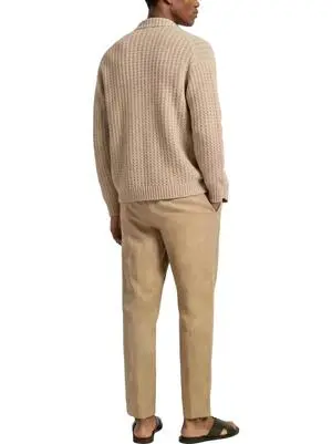 Orlebar Brown Thomas Chunky-knit Button-up Cardigan - Neutrals