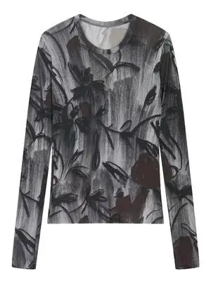 JNBY Mesh Long-sleeve T-shirt - Grey