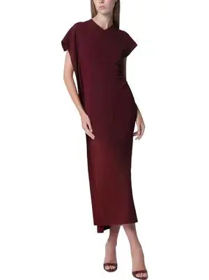 Victoria Beckham Draped Midi Dress - Red