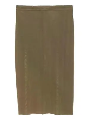 THE FRANKIE SHOP Suva Sheer Pencil Midi Skirt - Green