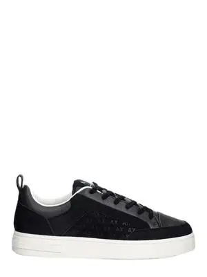 Armani Exchange Logo Pattern Suede Sneakers - Blue